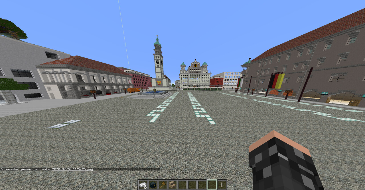 Augsburg Bayern Bavaria Deutschland Rathausplatz Minecraft Map