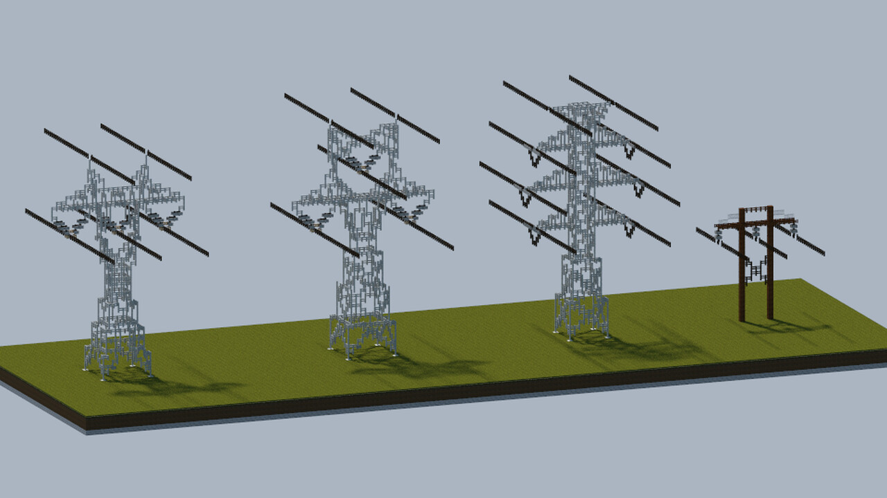 Dreamy's pack of transmission towers V2.0 [With download] Minecraft Map