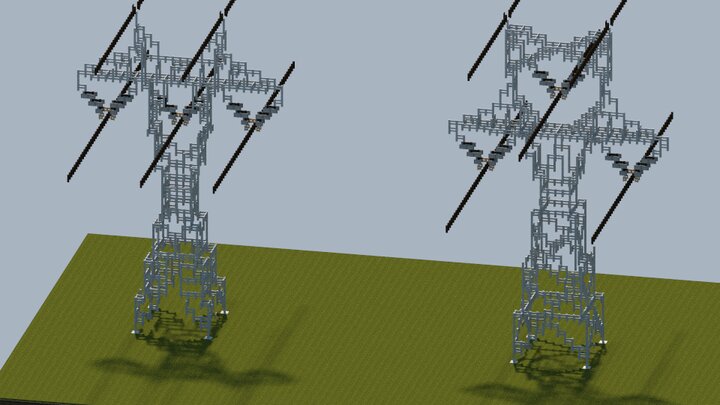 Dreamy's pack of transmission towers V2.0 [With download] Minecraft Map