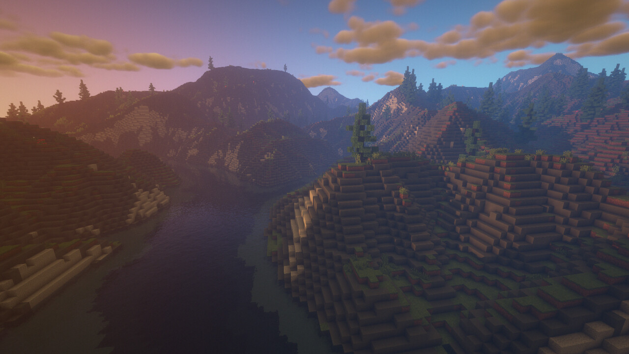 Realistic Mountain with river Minecraft Map