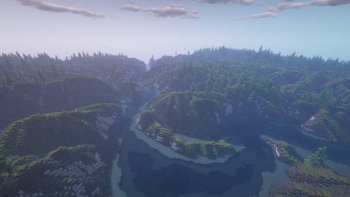 Realistic Mountain with river Minecraft Map