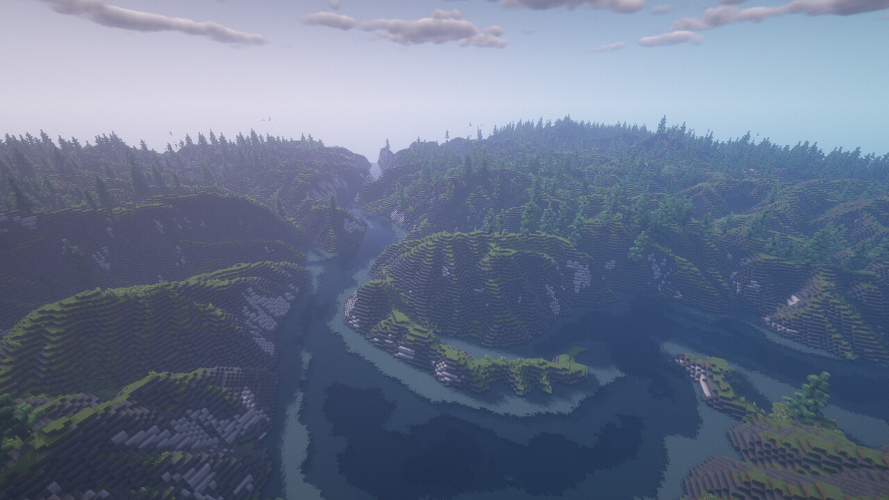 Realistic Mountain with river Minecraft Map