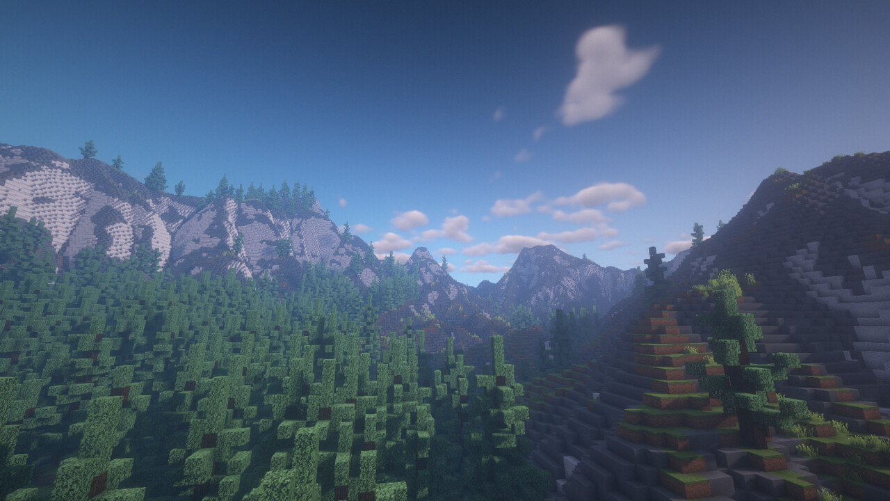 Realistic Mountain with river Minecraft Map