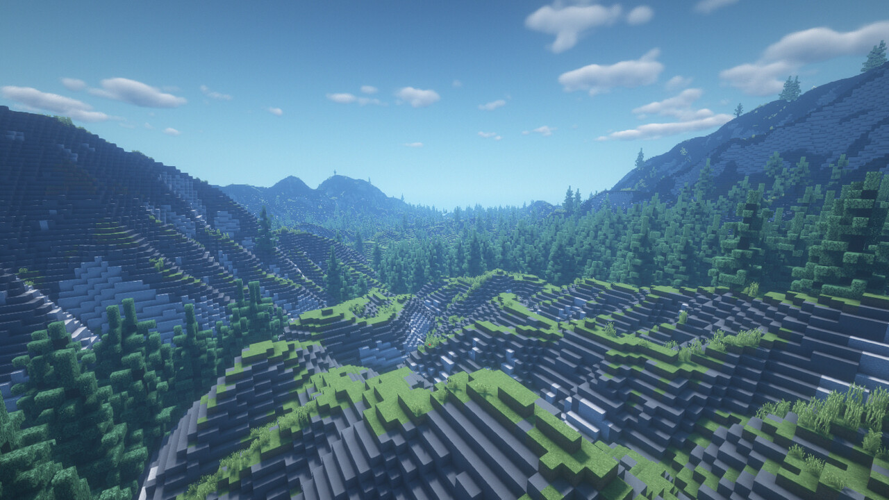 Realistic Mountain with river Minecraft Map