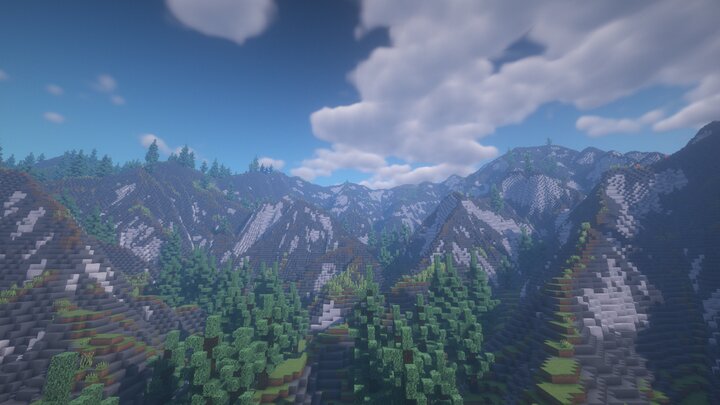 Realistic Mountain with river Minecraft Map