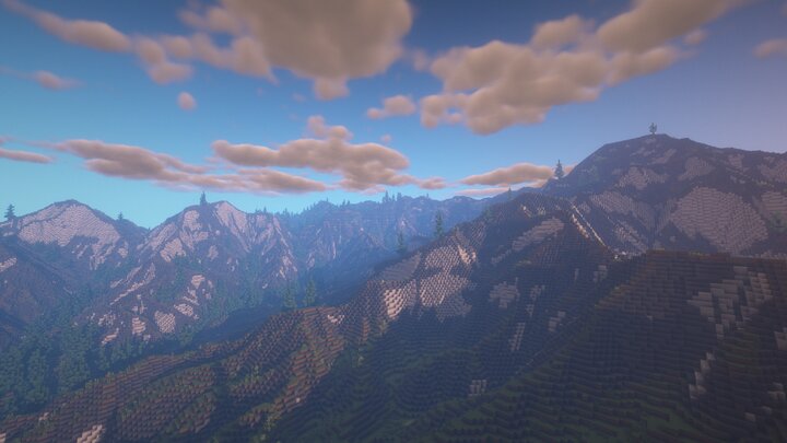 Realistic Mountain with river Minecraft Map