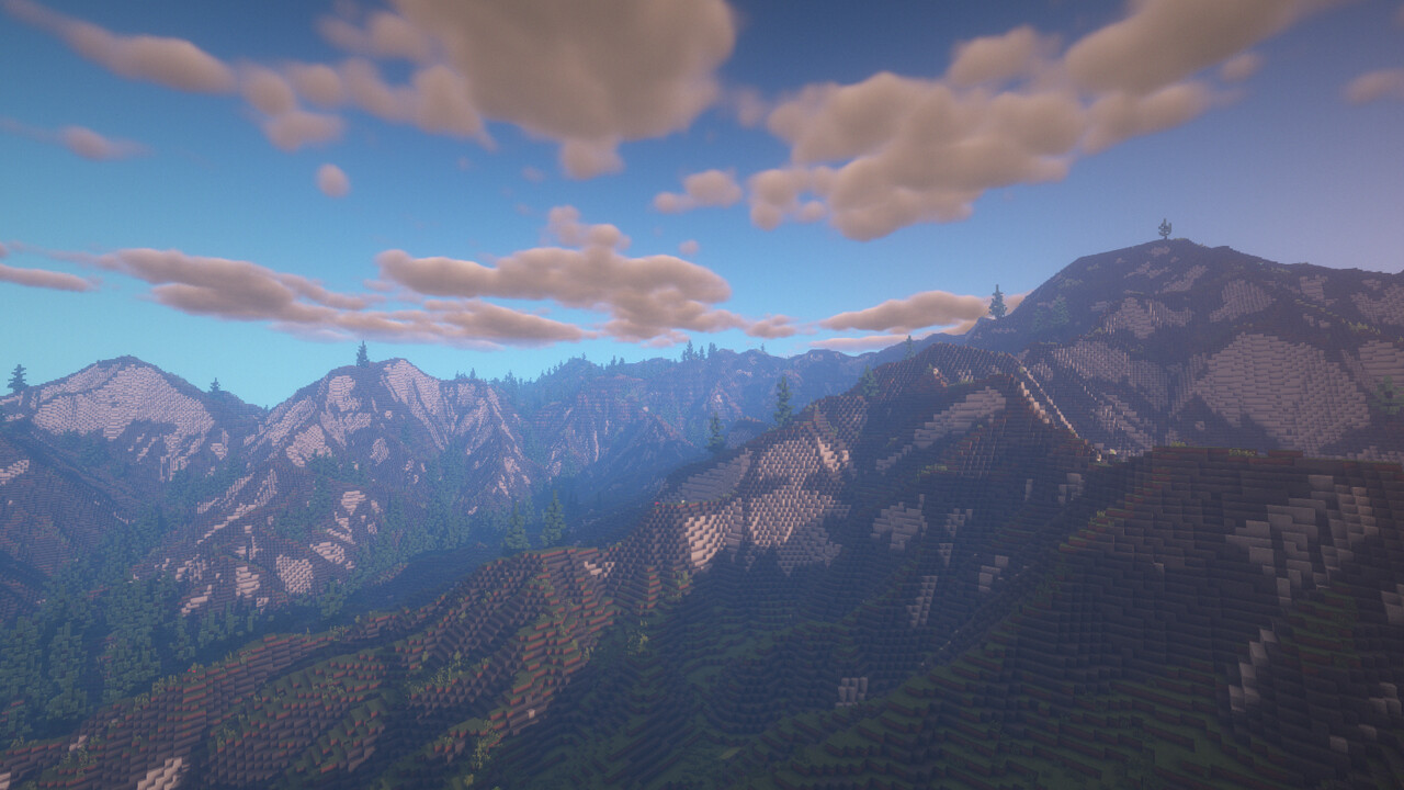 Realistic Mountain with river Minecraft Map