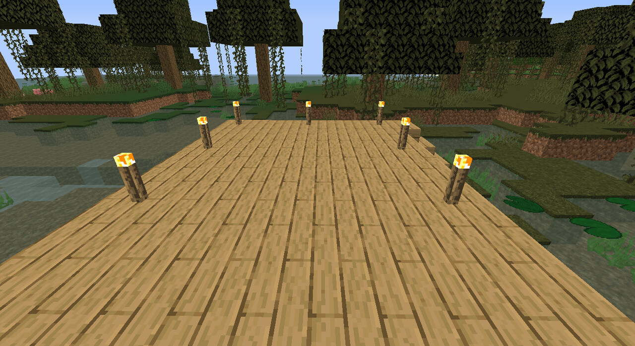 Cool Swamp House/Cabin with dock Minecraft Map