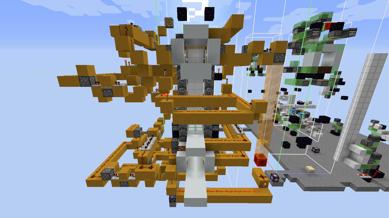 Realistic Elevator (2x2x2 cabin + piston door next to the cabin ...