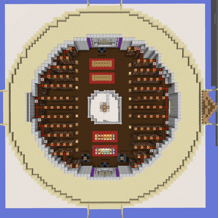 University Library Building with full interior Minecraft Map