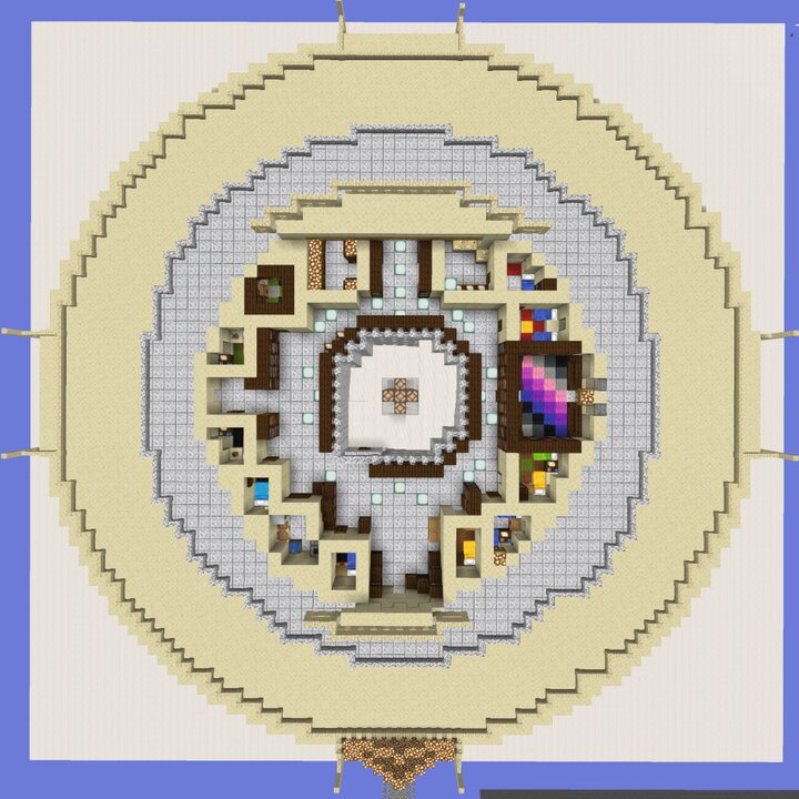 University Library Building with full interior Minecraft Map