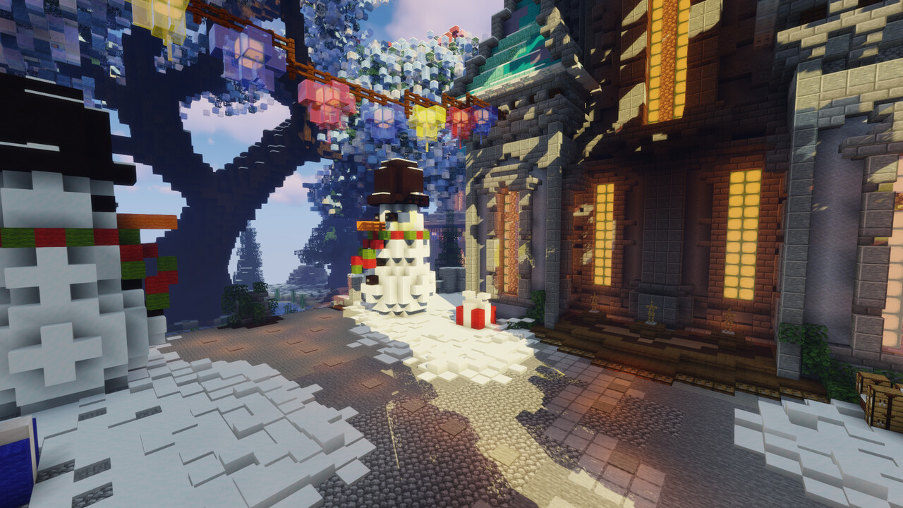 Sky Hub Spawn WINTER EDITION Minecraft Map