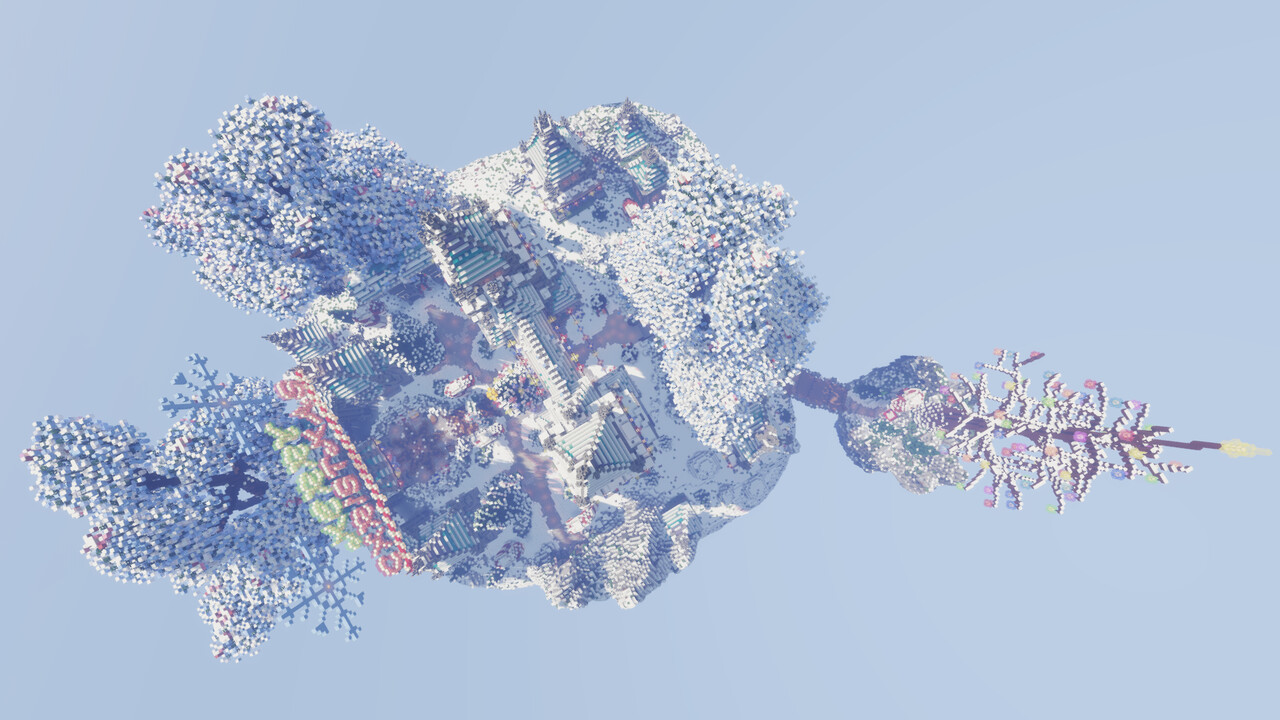 Sky Hub Spawn WINTER EDITION Minecraft Map