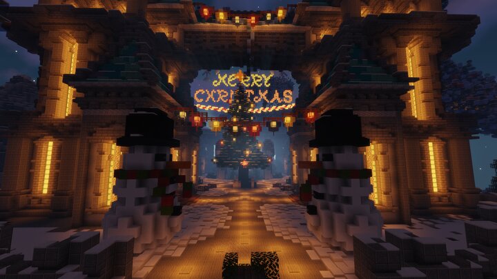 Sky Hub Spawn WINTER EDITION Minecraft Map