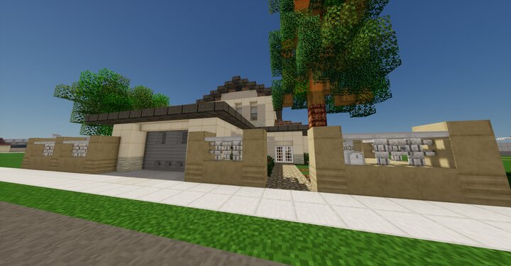 Californian middle class house. Minecraft Map