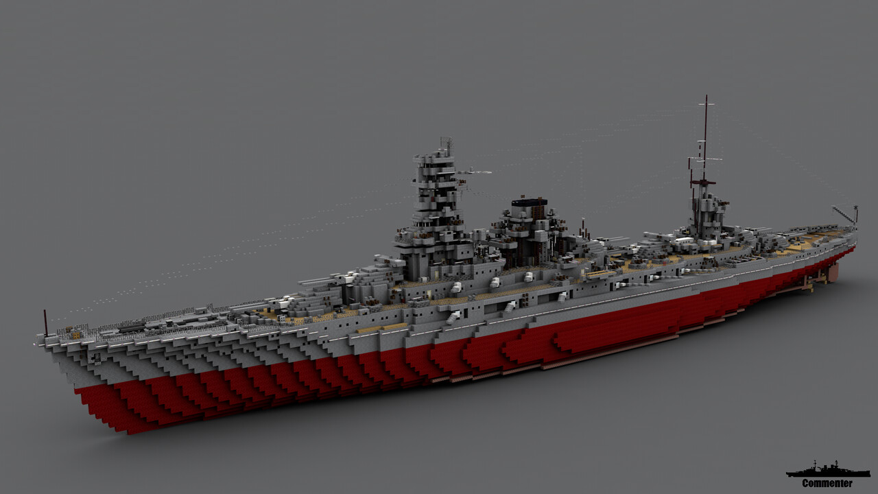 IJN Suruga 1:1 Scale (Fictional Battleship) Ft Renown Minecraft Map