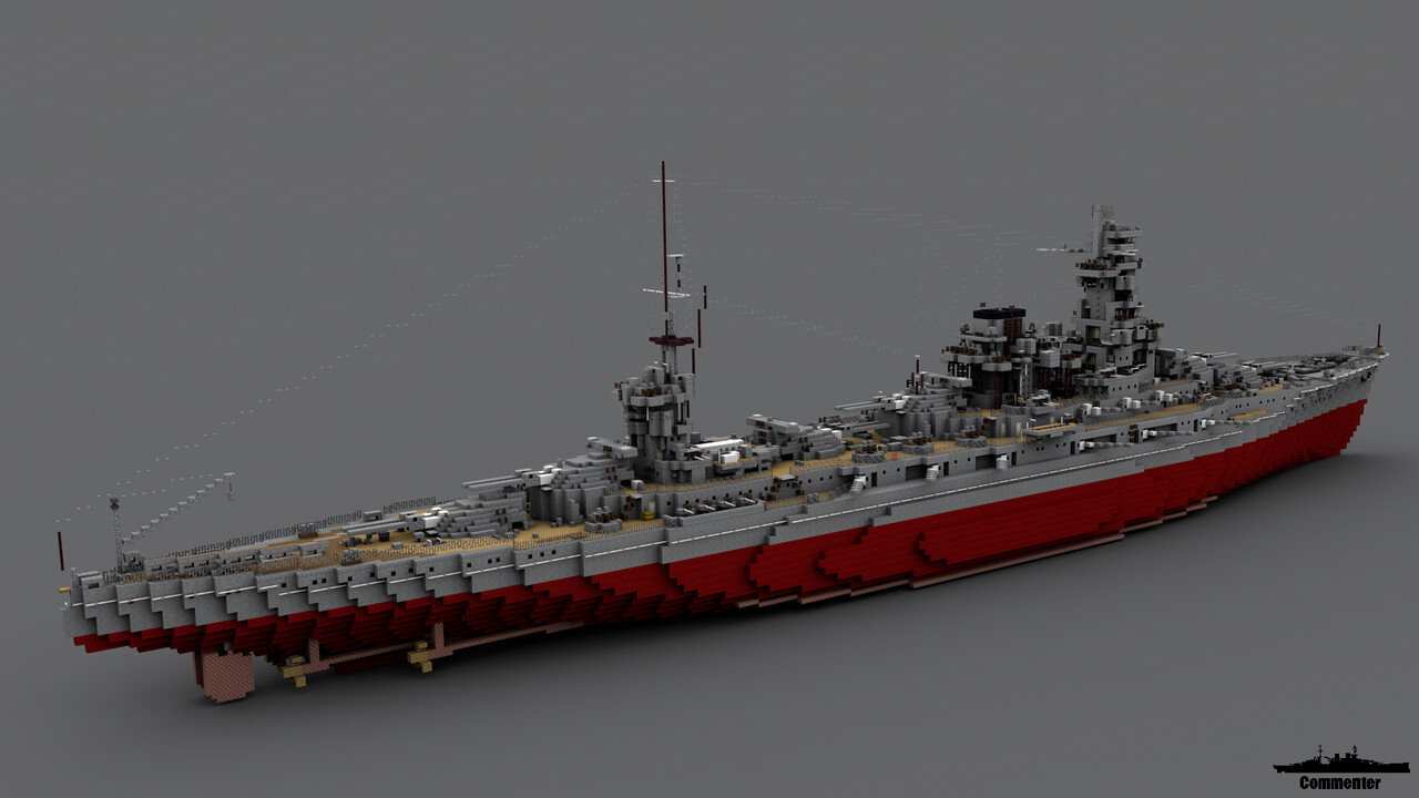 IJN Suruga 1:1 Scale (Fictional Battleship) Ft Renown Minecraft Map