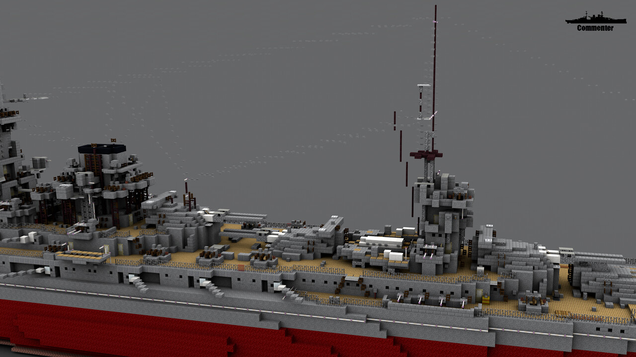 IJN Suruga 1:1 Scale (Fictional Battleship) Ft Renown Minecraft Map