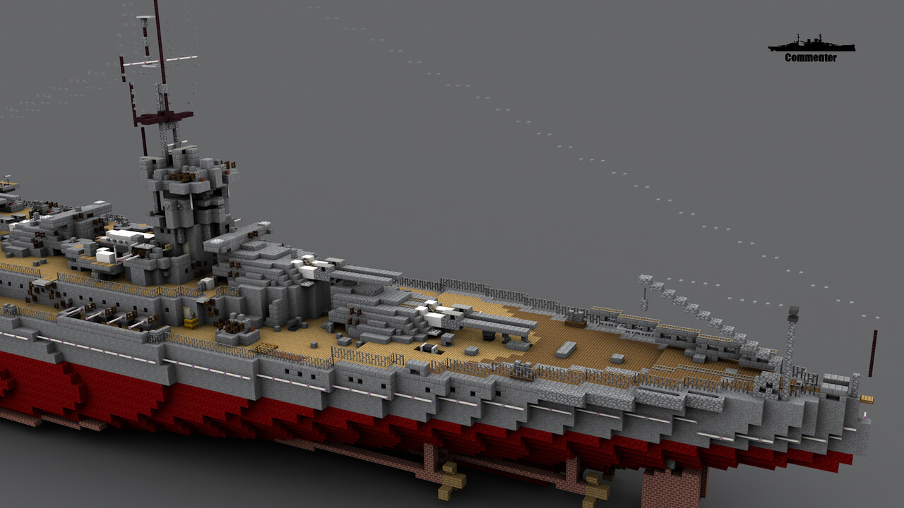IJN Suruga 1:1 Scale (Fictional Battleship) Ft Renown Minecraft Map