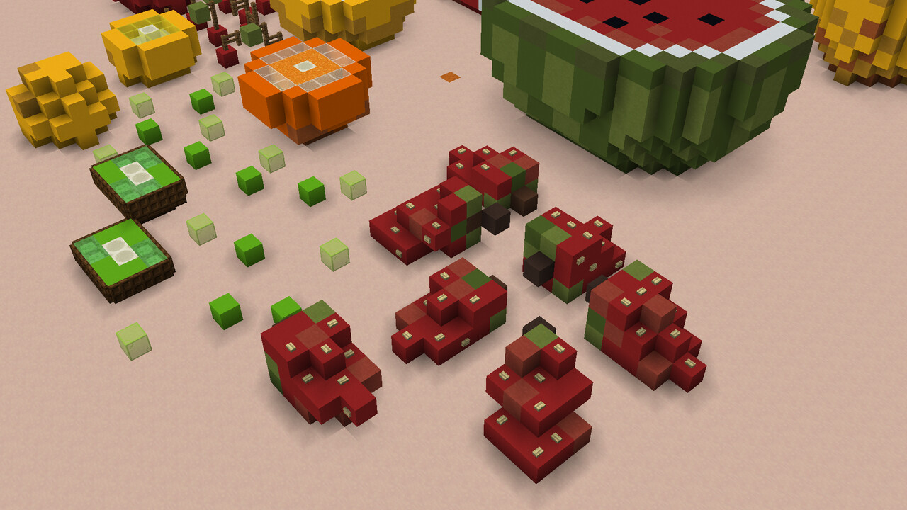 Simple Fruit - 3D Pixel Art Minecraft Map