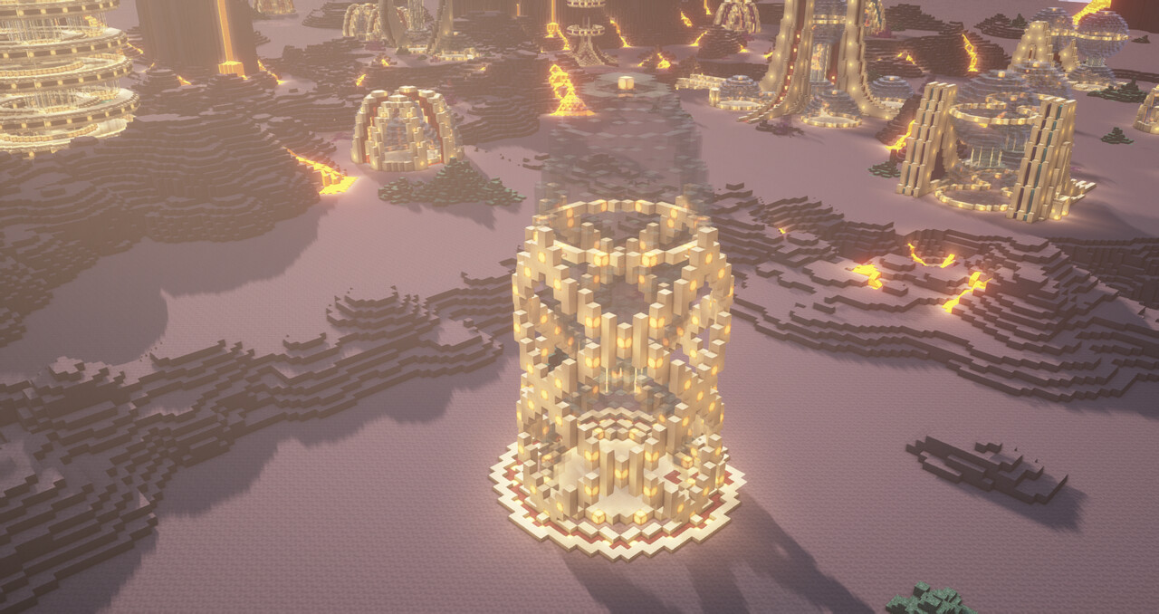 EPIC Ultra Futuristic Base - Space Tower - Alien World Minecraft Map