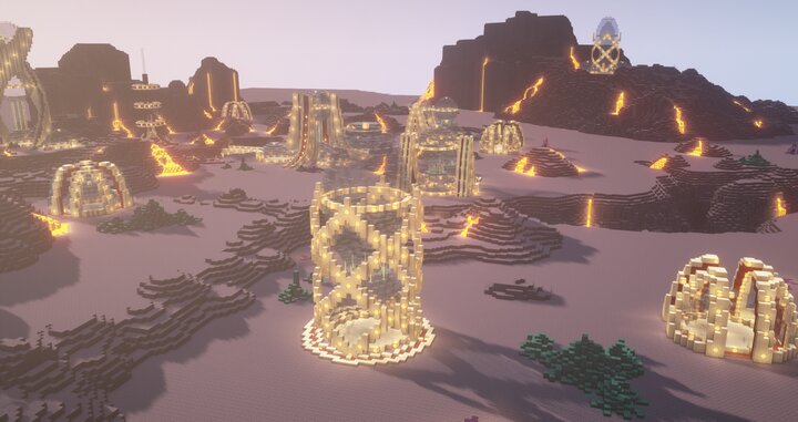 EPIC Ultra Futuristic Base - Space Tower - Alien World Minecraft Map