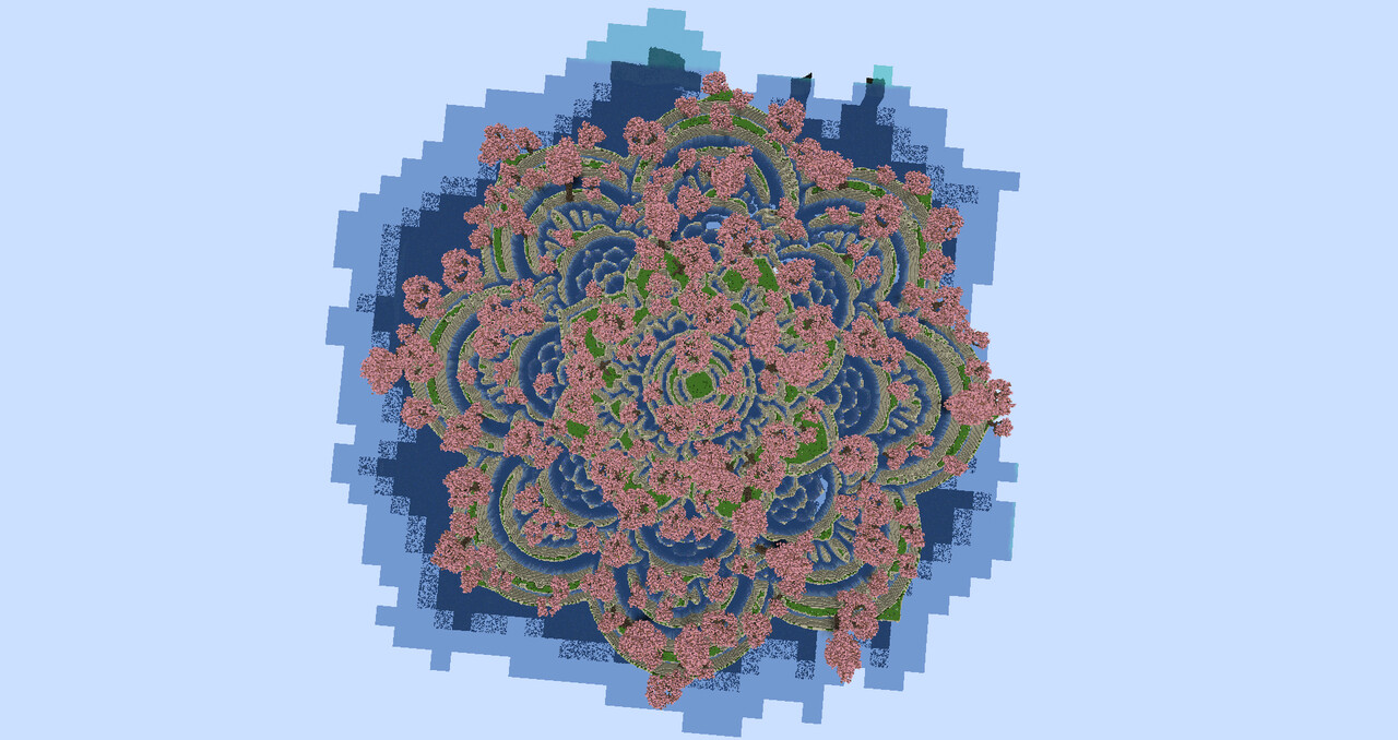 lotus shaped island Minecraft Map