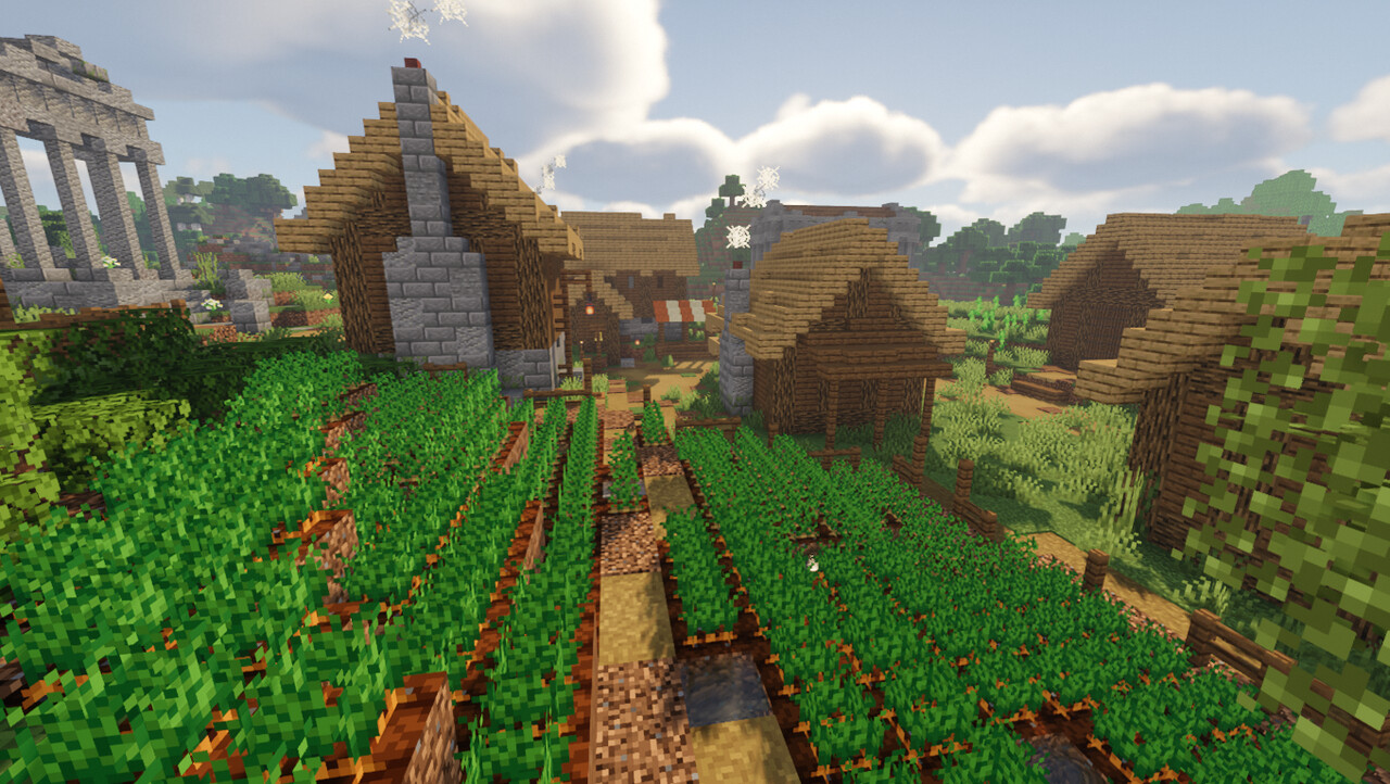 Small Settlement on Ancient Ruins Minecraft Map