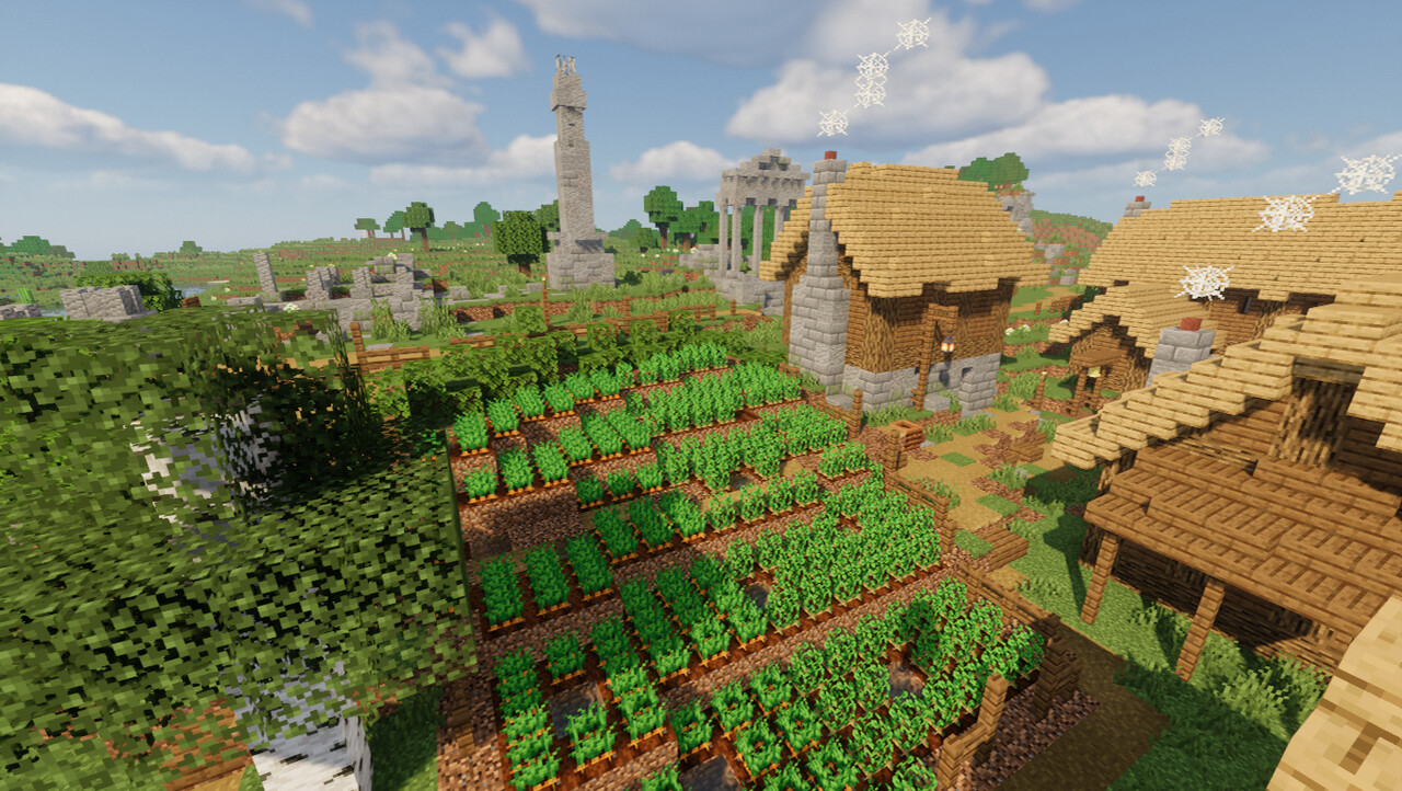 Small Settlement on Ancient Ruins Minecraft Map
