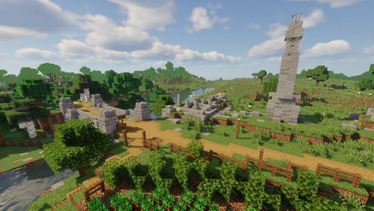 Small Settlement on Ancient Ruins Minecraft Map