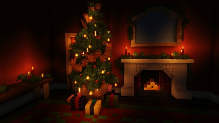 Christmas tree scene Minecraft Map