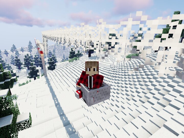 The Big Mountain with a cable-car Minecraft Map