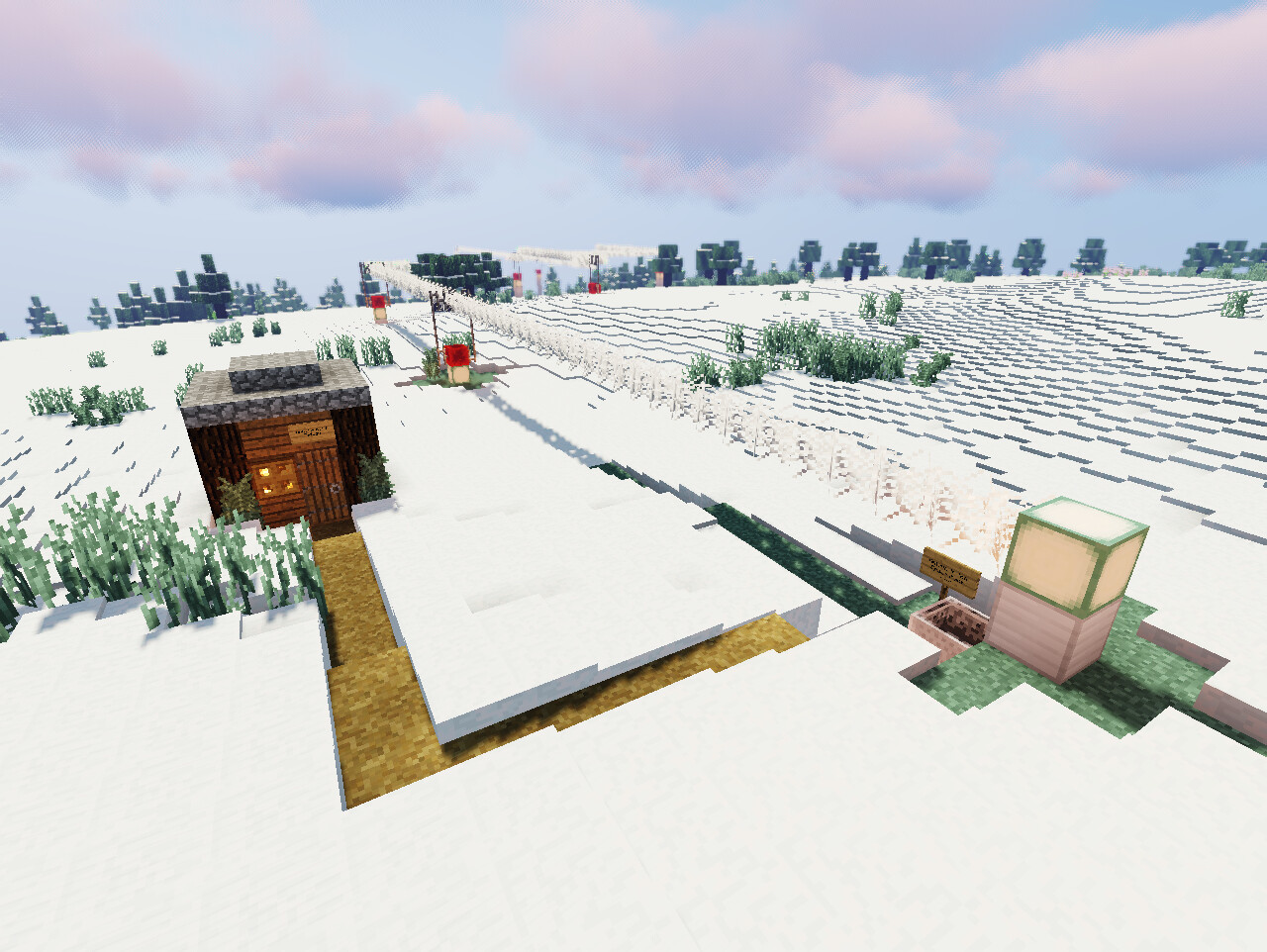 The Big Mountain with a cable-car Minecraft Map