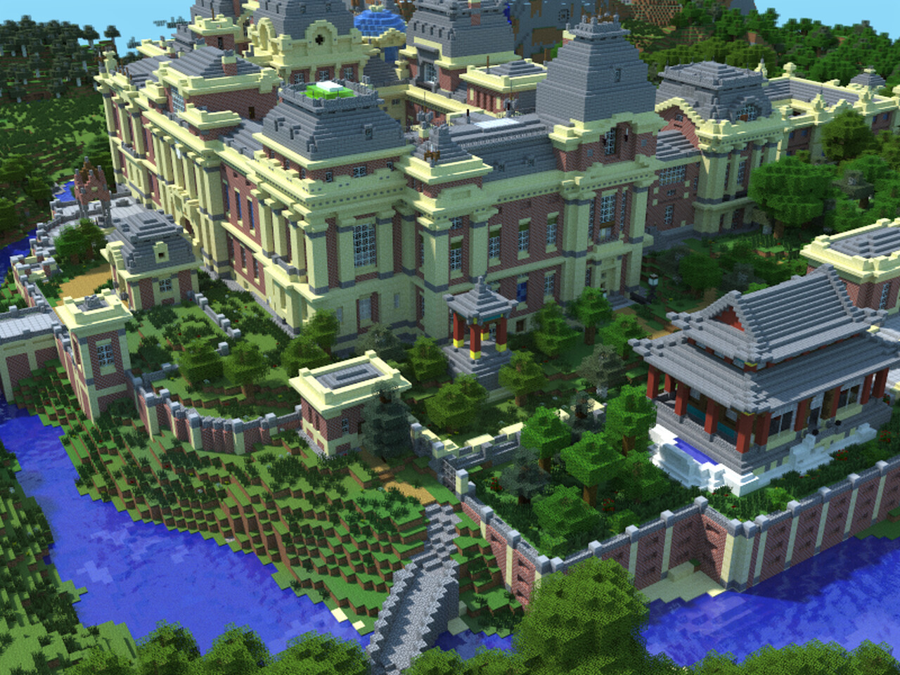 Brick Baroque Palace Minecraft Map