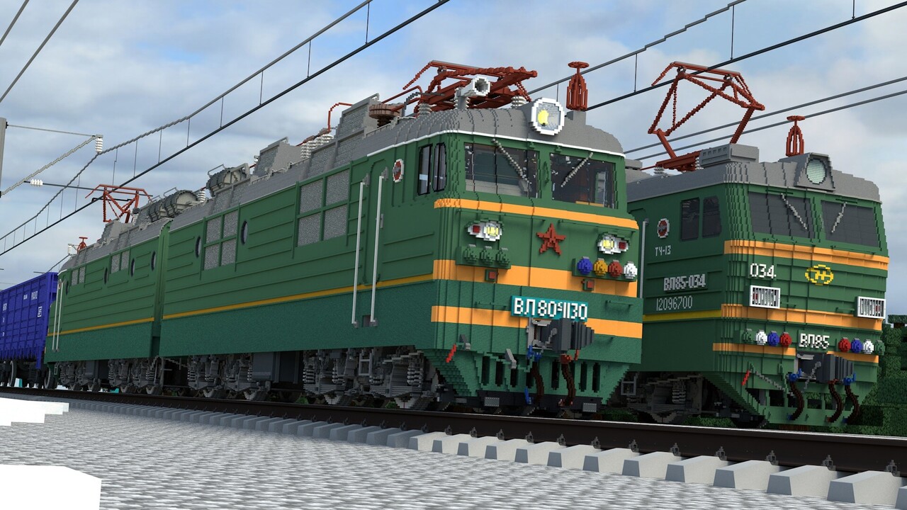 Soviet electric locomotives VL85 and VL65 (remake) and russian EP1 ...
