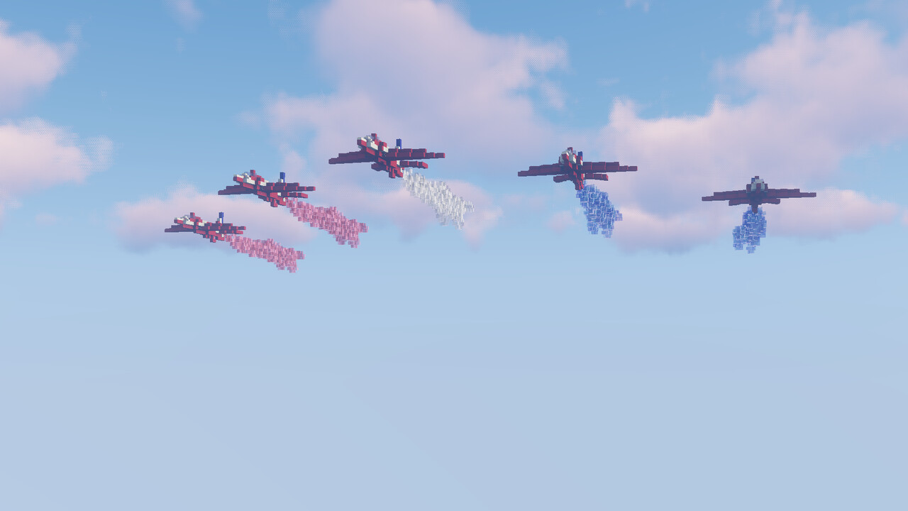 Royal Air Force (RAF) Red Arrows Plane Minecraft Map