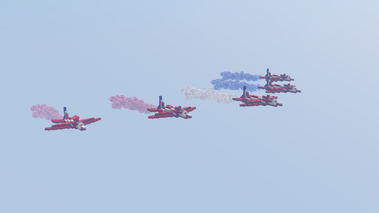 Royal Air Force (RAF) Red Arrows Plane Minecraft Map