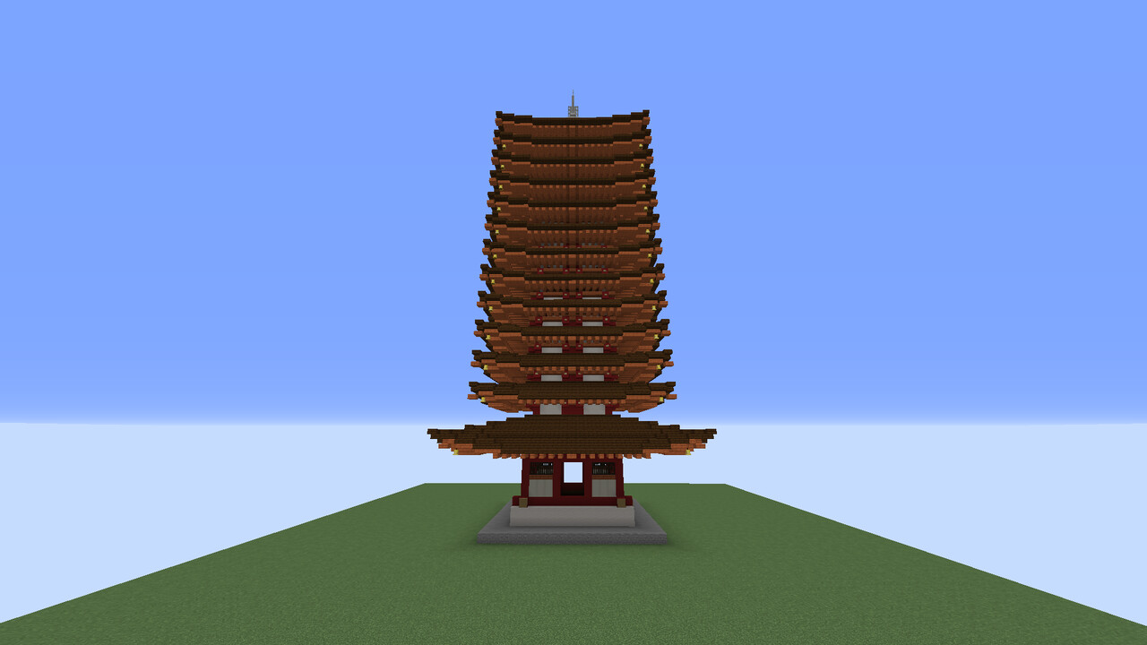 Japanese Pagoda Tutorial Minecraft Map