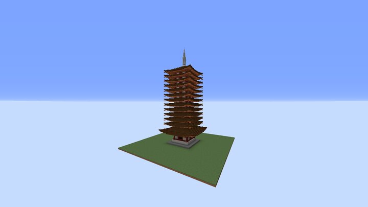 Japanese Pagoda Tutorial Minecraft Map