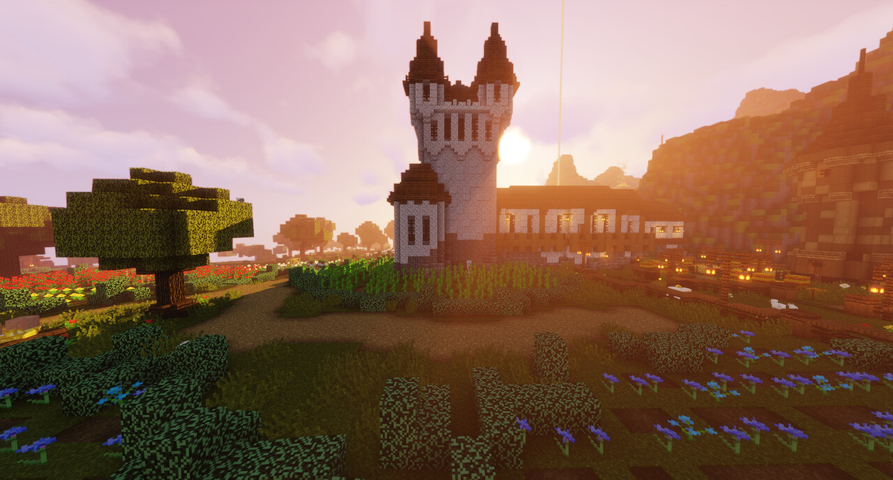 Single Build - Diorite Medieval Castle Minecraft Map