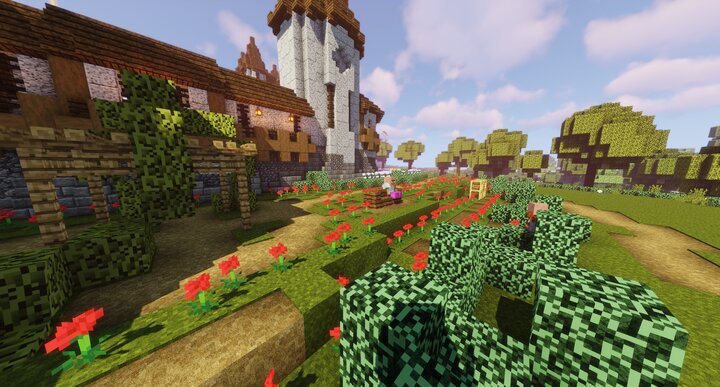 Single Build - Diorite Medieval Castle Minecraft Map