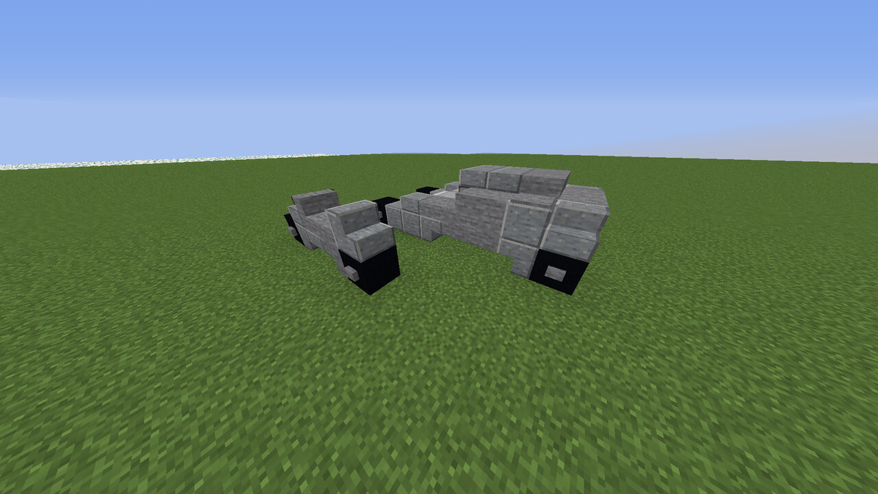 White Knight Batmobile and Bat Bike Minecraft Map