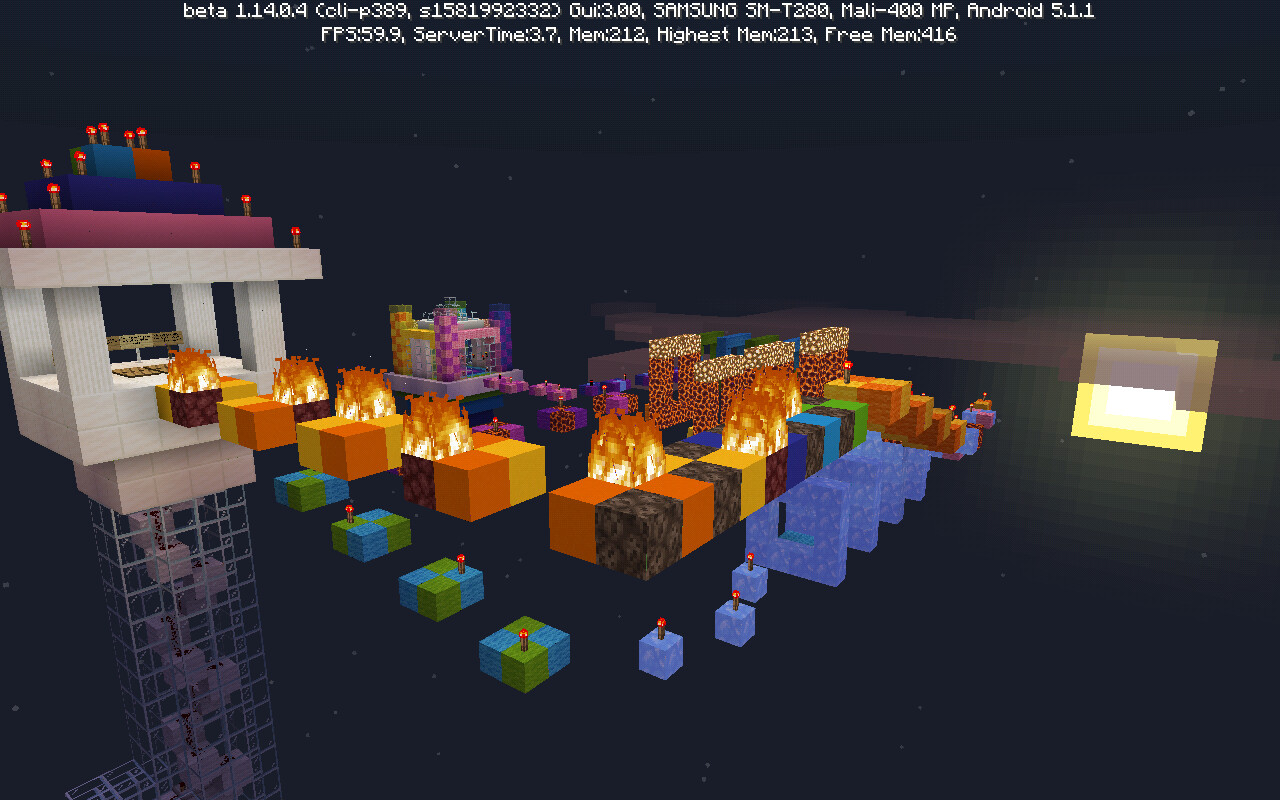 Rainbow Parkour Minecraft Map