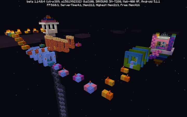 Rainbow Parkour Minecraft Map
