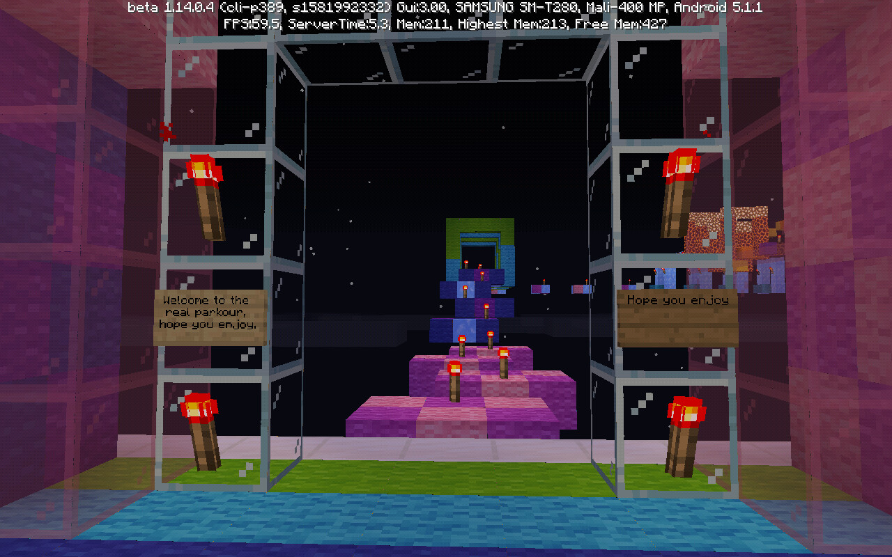 Rainbow Parkour Minecraft Map