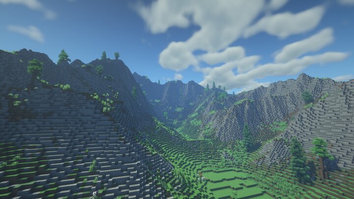3,000 x 3,000 Mountainous Forest Map Minecraft Map
