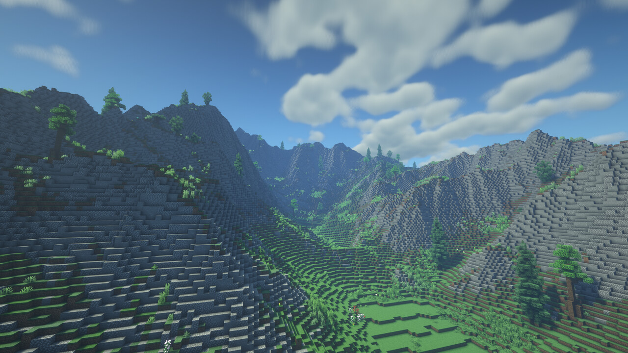 3,000 x 3,000 Mountainous Forest Map Minecraft Map