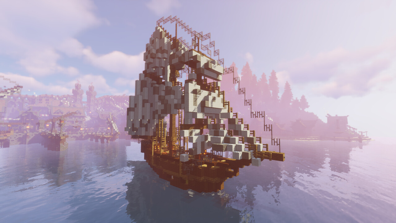 medieval ship with interior - bateau médiéval avec aménagement ...