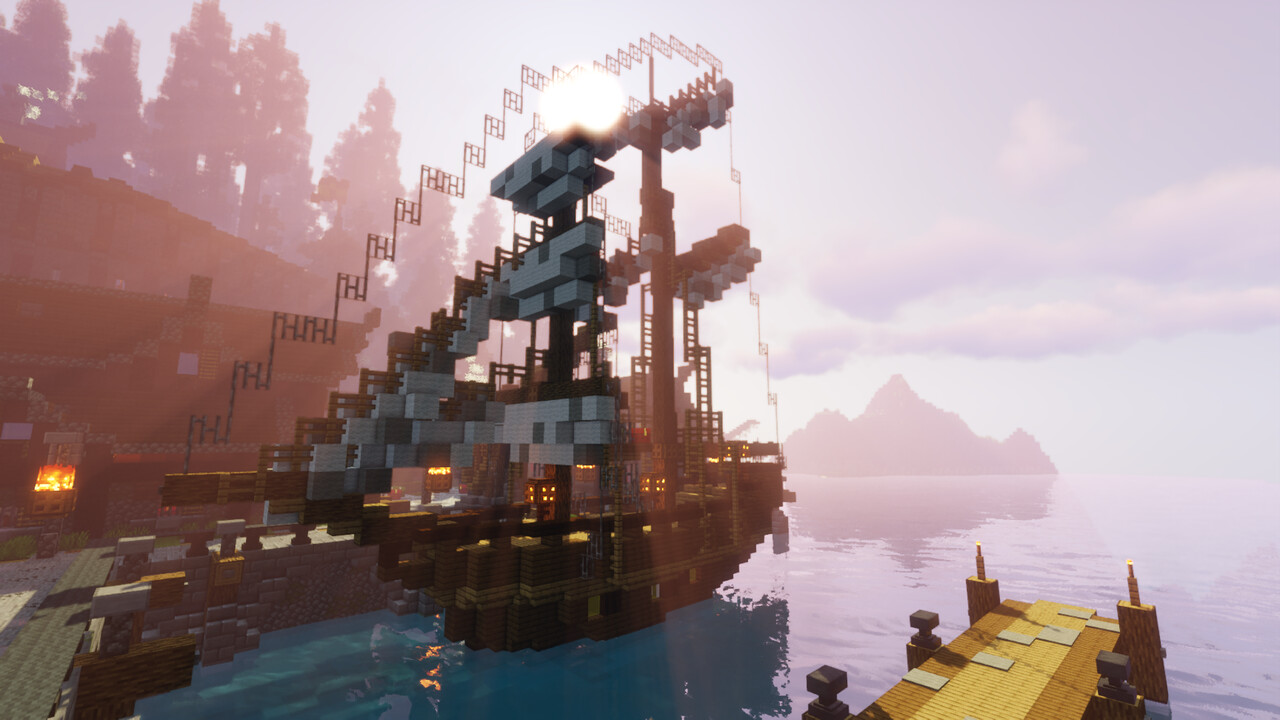 medieval ship with interior - bateau médiéval avec aménagement ...