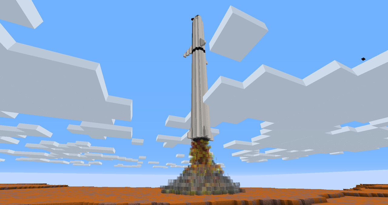 SpaceX Big Falcon Rocket [1:1 Scale] Minecraft Map